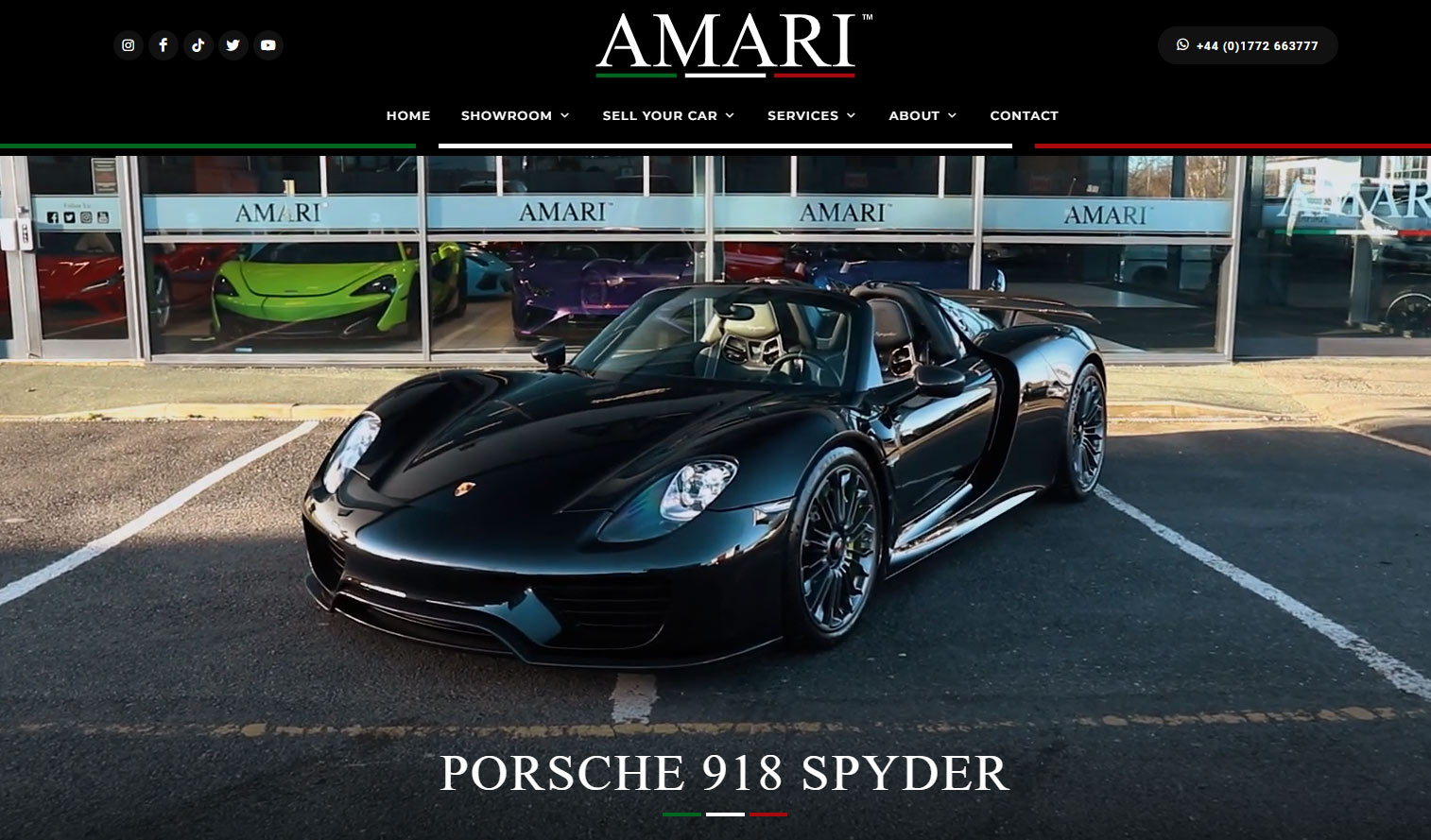 Amari Supercars - Supercar dealer web site by Racecar | Client News ...