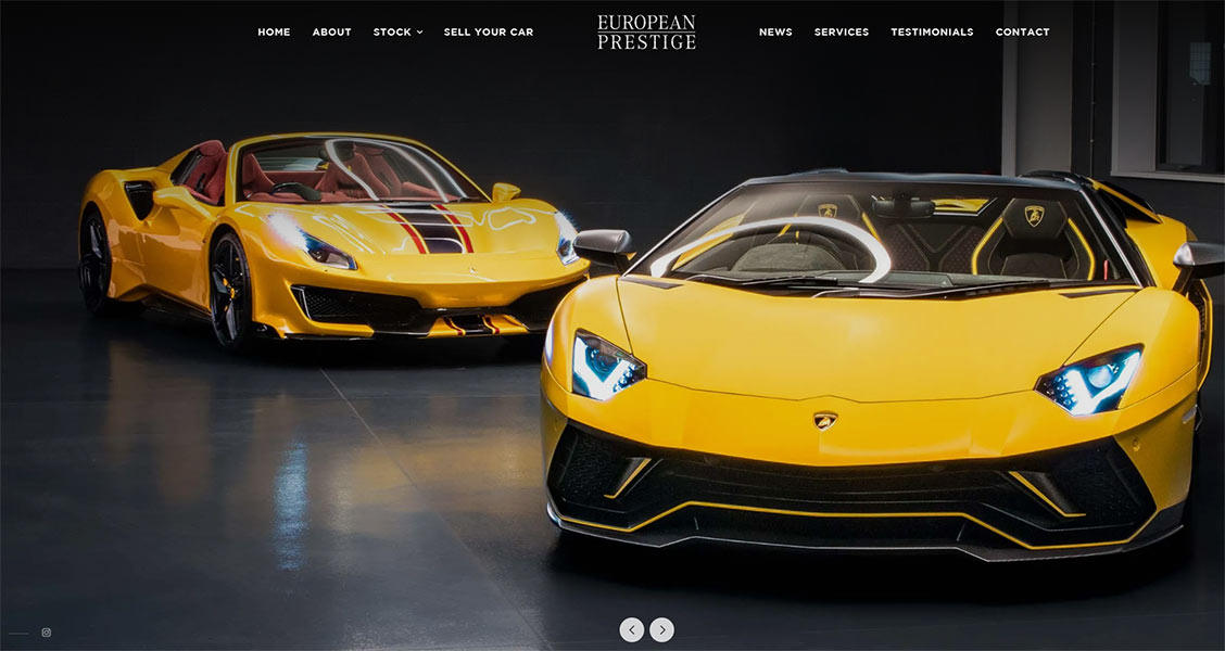 European Prestige website designed and built by Racecar | Client News ...